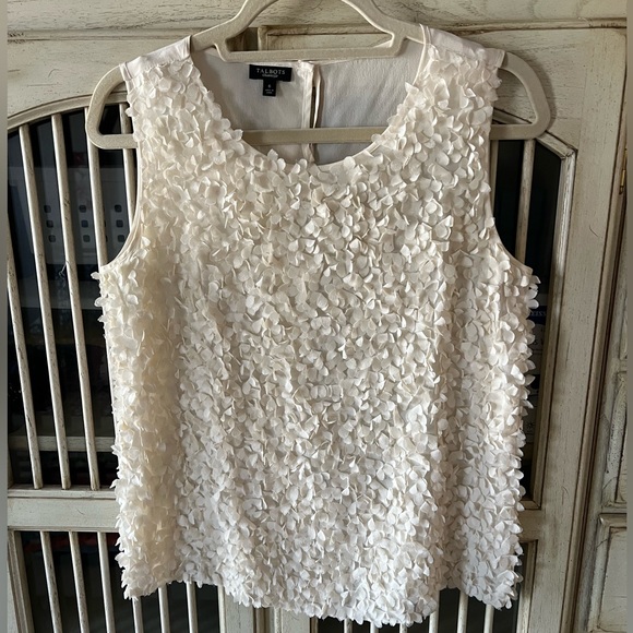 Talbots | Tops | Fancy Little Vintage Cream Silk Top | Poshmark